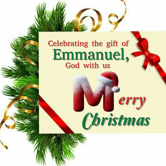 Yellow Typographic Celebrating The Gift Of Emmanuel Instagram Post ...