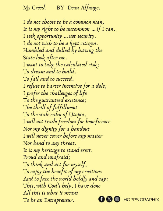 Yellow Typographic Daily Affirmations For Ent Template | PosterMyWall