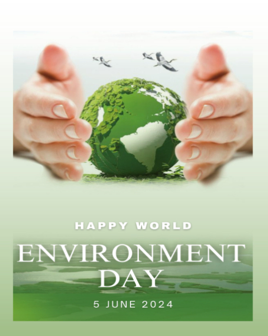 Yellow Typographic Happy World Environmental Day Instagram Portrait ...