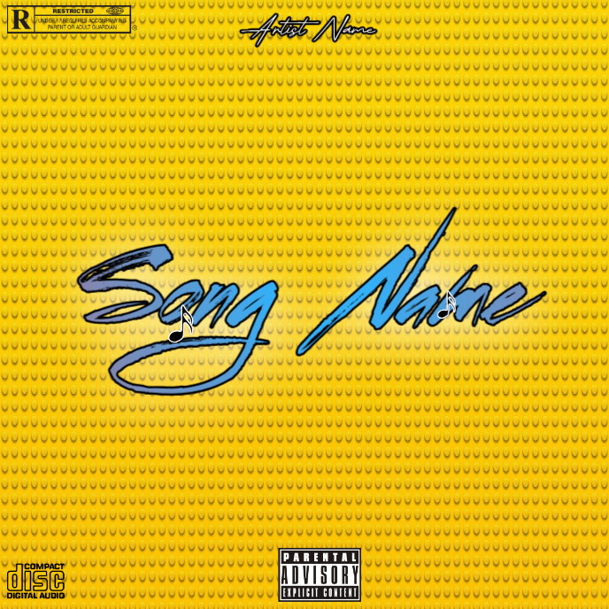 Yellow Typographic Mixtape Cover Album Cover Template | PosterMyWall