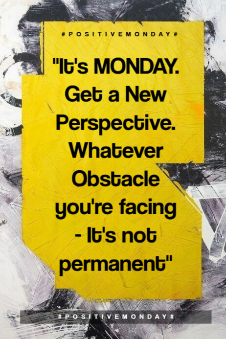 Plantilla de Yellow Typographic Monday Motivation/uplifting Quote To ...