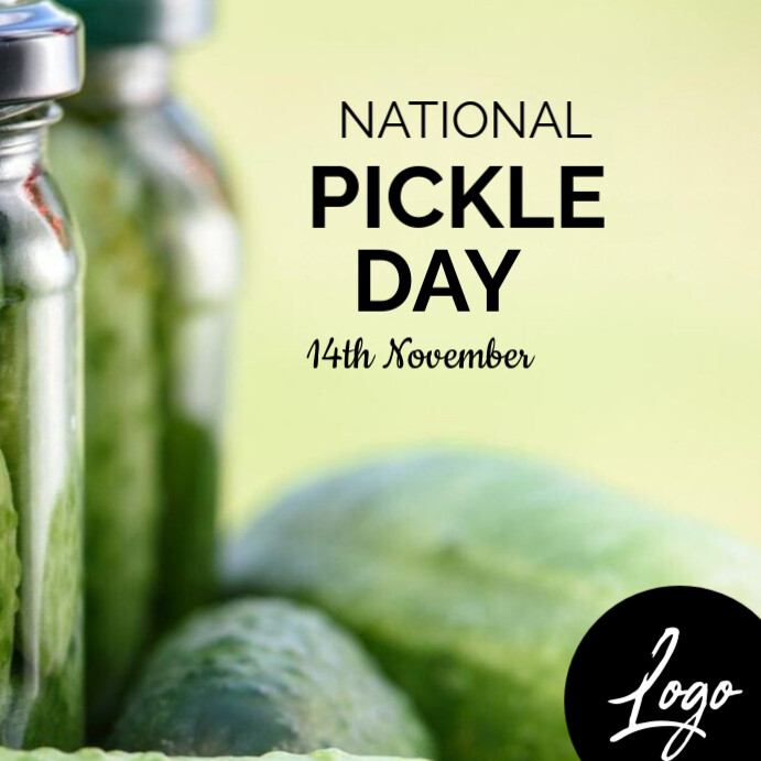 Plantilla de Yellow Typographic National Pickle Day Instagram Post ...