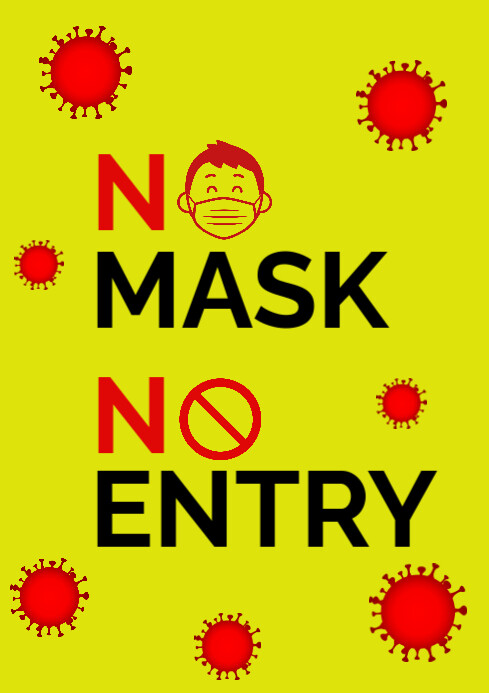 Plantilla de Yellow Typographic No Entry A4 design template | PosterMyWall