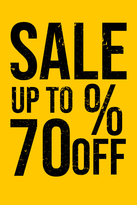 Plantilla de Yellow Typographic Sale Poster | PosterMyWall