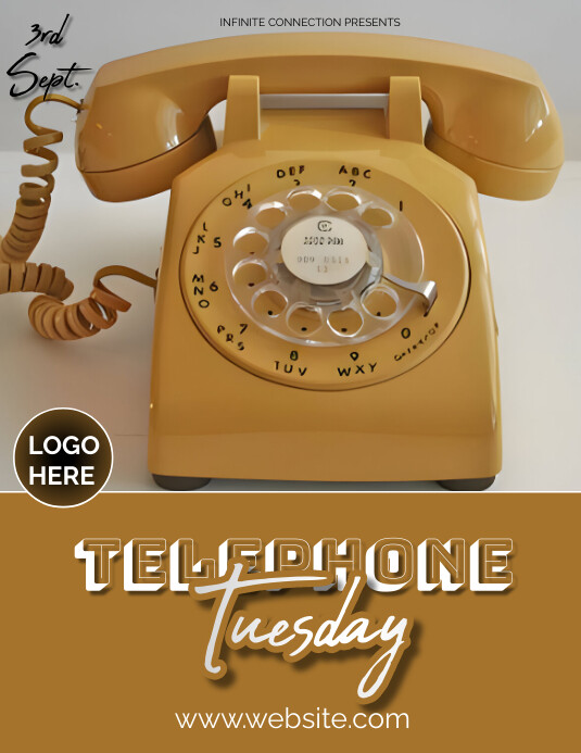 Copy of Yellow Typographic Telephone Tuesday Flyer ( | PosterMyWall
