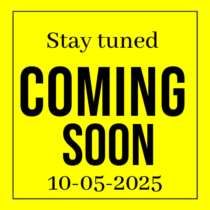 Plantilla de Yellow Typography Coming Soon Instagram Post | PosterMyWall