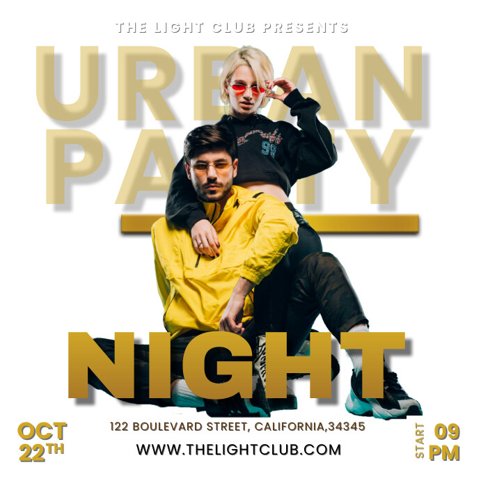 Yellow Urban Party Template | PosterMyWall