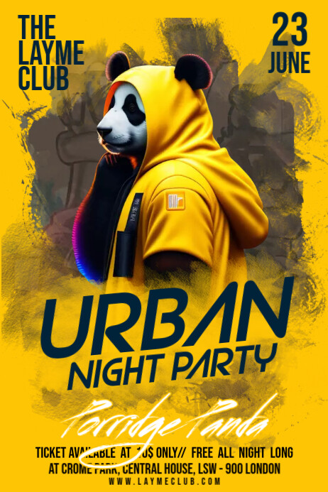 Yellow Urban Party Template | PosterMyWall