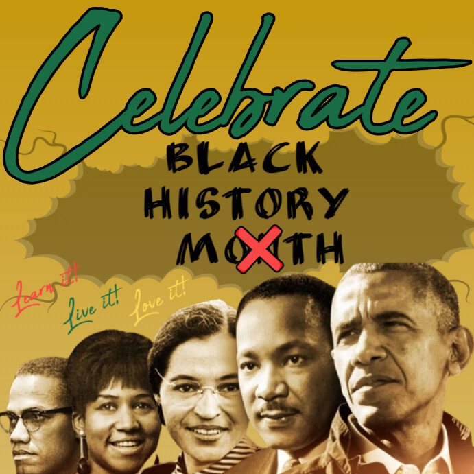 Yellow Vintage Celebrate Black History Instagram Post Template ...