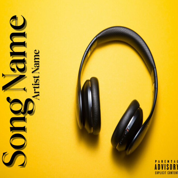 Copy of Yellow Vintage Headphone Mixtape Cover Album Cover | PosterMyWall
