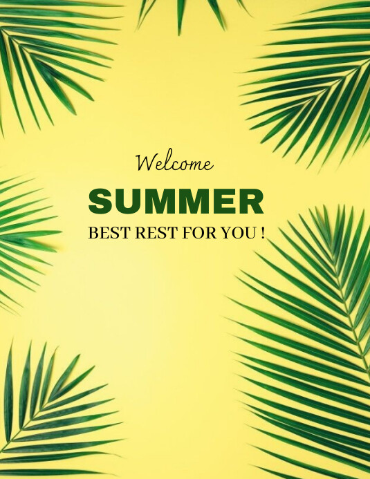 Copy of Yellow Welcome Summer Flyer (us Letter) | PosterMyWall