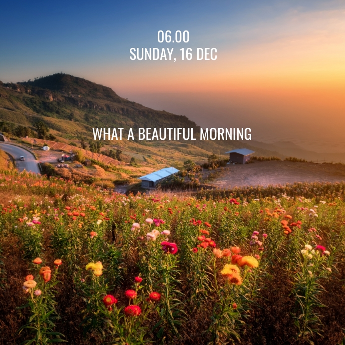 yellow white morning template | PosterMyWall