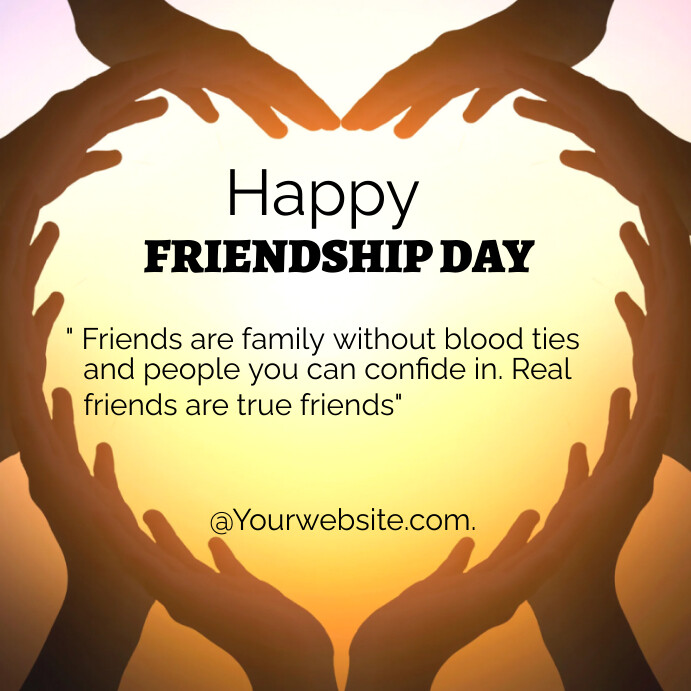 Modèle Yellow Yellow And Black Happy Friendship Day | PosterMyWall