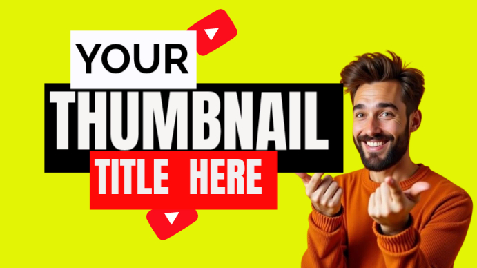 Yellow YouTube Thumbnail YouTube Thumbnail Template | PosterMyWall