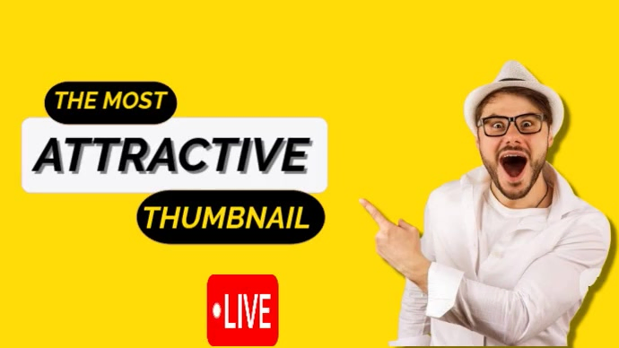 Yellow YouTube Thumbnail YouTube Thumbnail Video Template | PosterMyWall