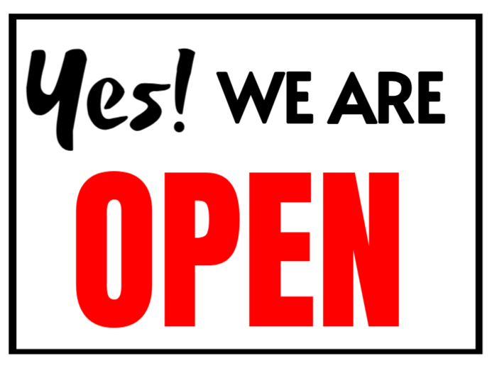 Copy of Yes We Are Open Sign Template Design Yard Sign | PosterMyWall