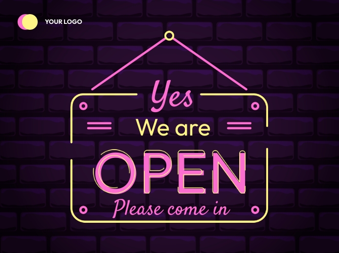 Yes We are Open yard sign Template | PosterMyWall