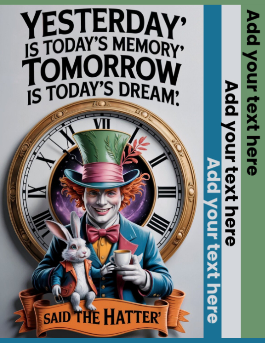 Yesterday Is Today’s Memory – Inspirational Quote Poster Template ...