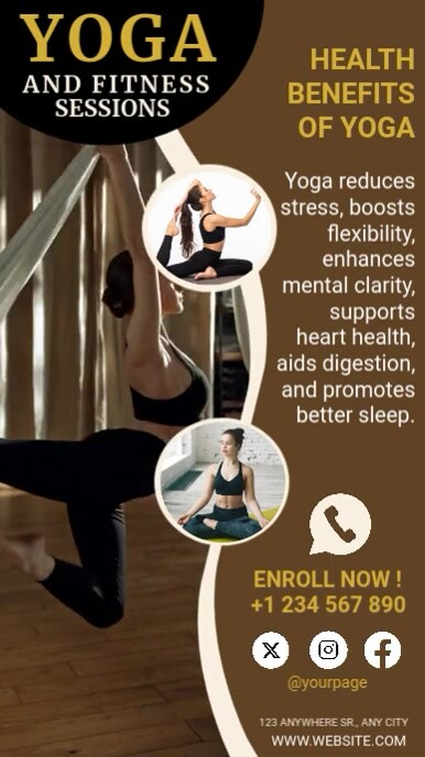 Copy of Yoga & Fitness Sessions Instagram Story | PosterMyWall