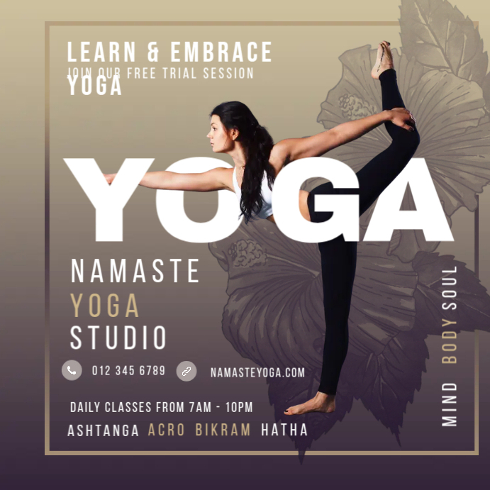 Yoga Ads Template | PosterMyWall