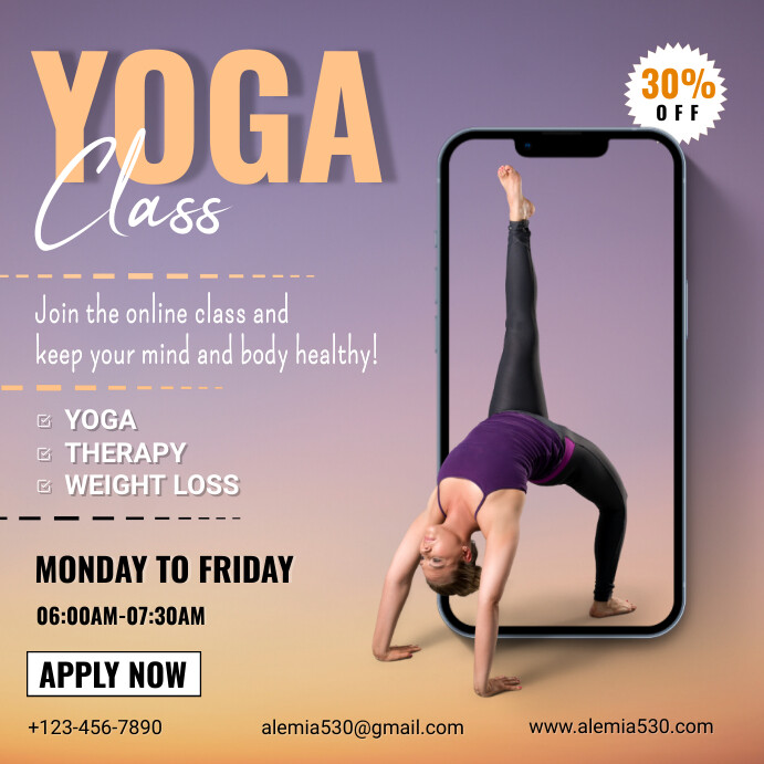 Yoga class Template | PosterMyWall