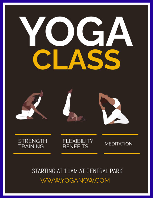 Yoga Class Flyer Template | PosterMyWall