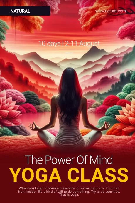 Yoga Class Poster Templat | PosterMyWall