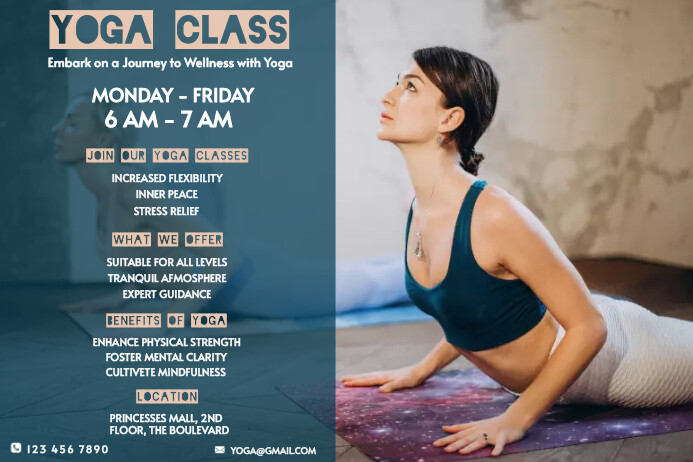 yoga class poster template | PosterMyWall
