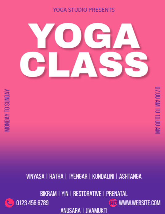 Copy of Yoga Class Template Ads | PosterMyWall