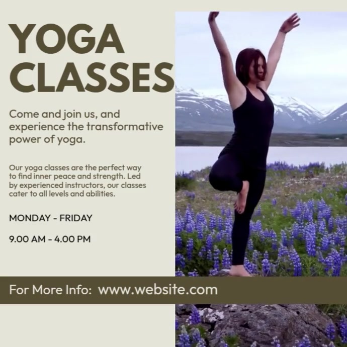 Yoga Classes Template | PosterMyWall