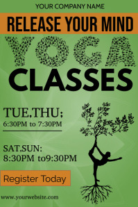 Yoga classes poster template | PosterMyWall