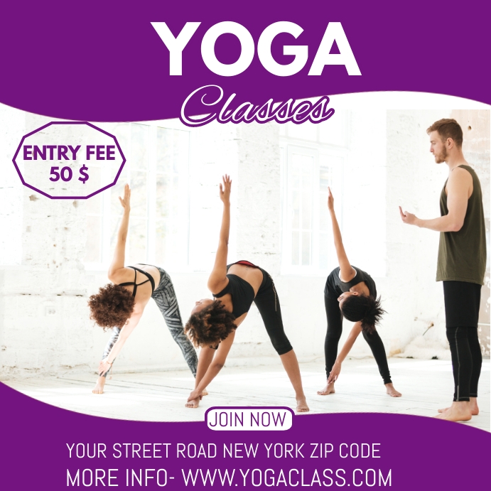 YOGA CLASSES Template | PosterMyWall