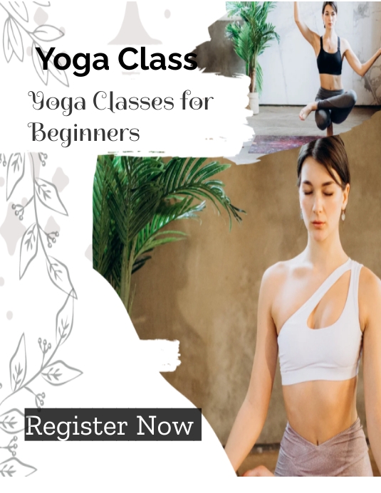 Plantilla de Yoga classes flayer/fb post template | PosterMyWall