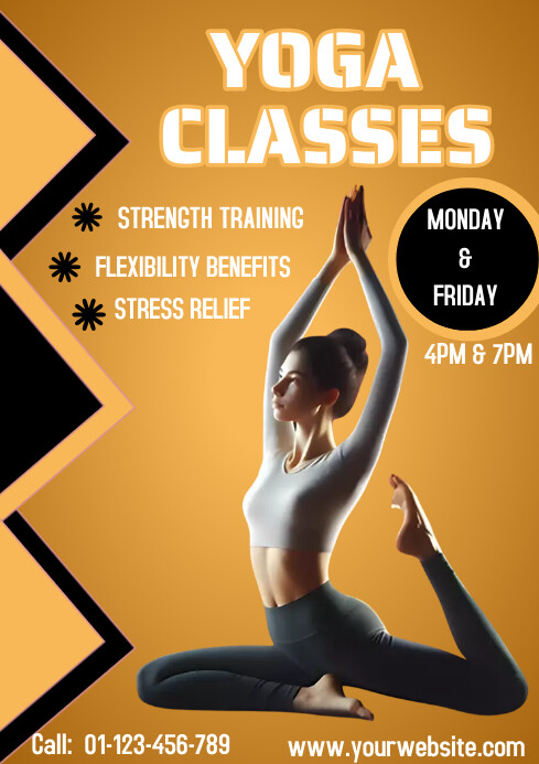 Yoga classes flyer Template | PosterMyWall