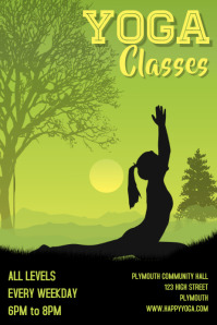 Yoga classes poster template | PosterMyWall