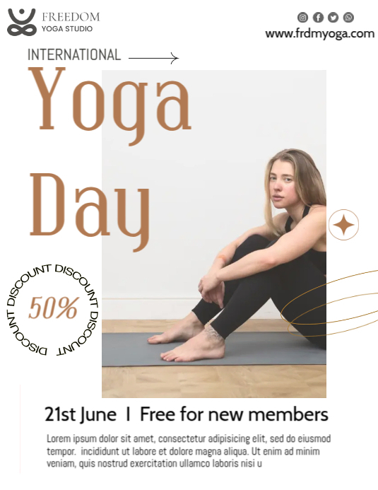 Yoga Day Template | PosterMyWall