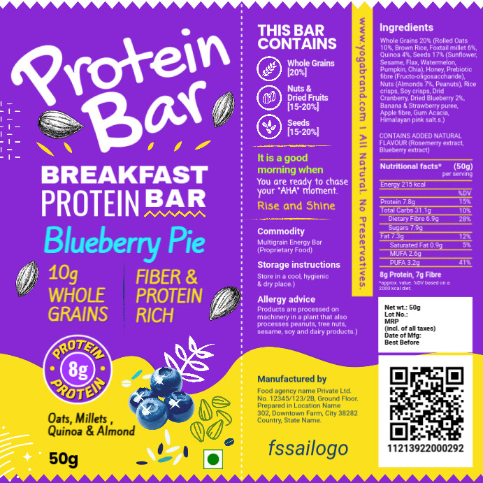 Yoga Energy Bar Package Template | PosterMyWall