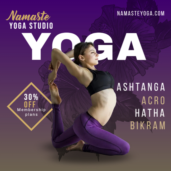 Yoga Fitness Studio Template | PosterMyWall