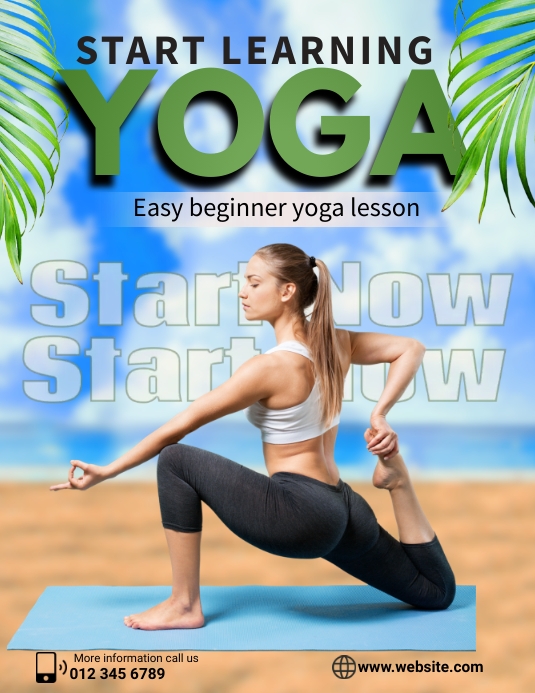 Yoga Learning Lesson Template | PosterMyWall
