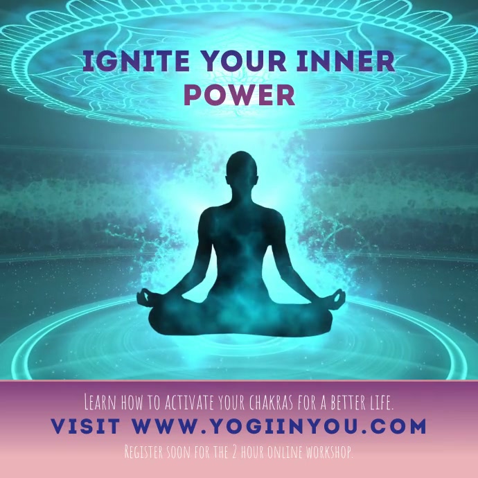 Yoga Meditation Chakras healing Digital Ad Template | PosterMyWall