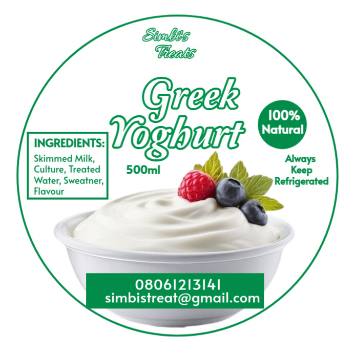 Yogurt label Template | PosterMyWall