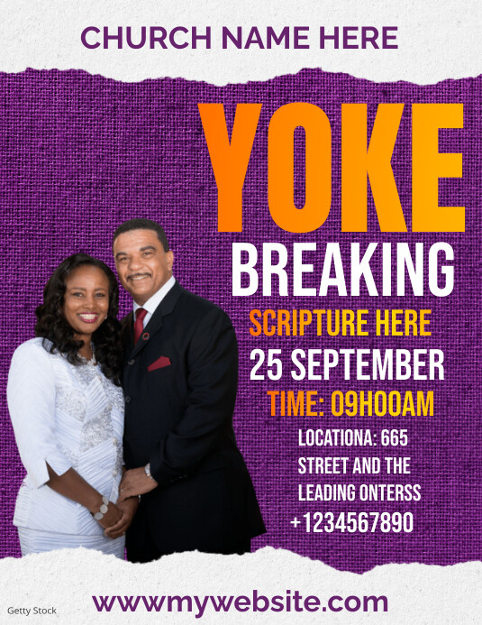 Plantilla de yoke breaking church worship flyers | PosterMyWall