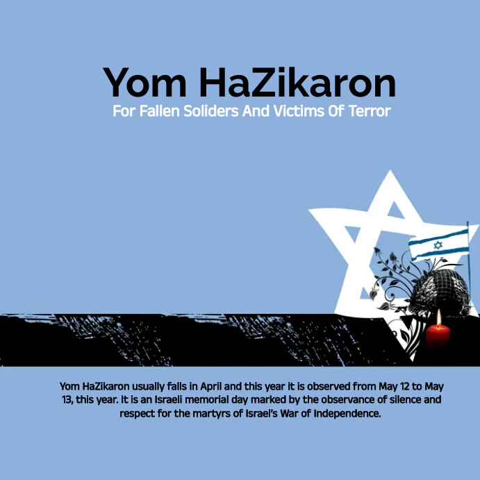 Plantilla de yom hazikaron | PosterMyWall