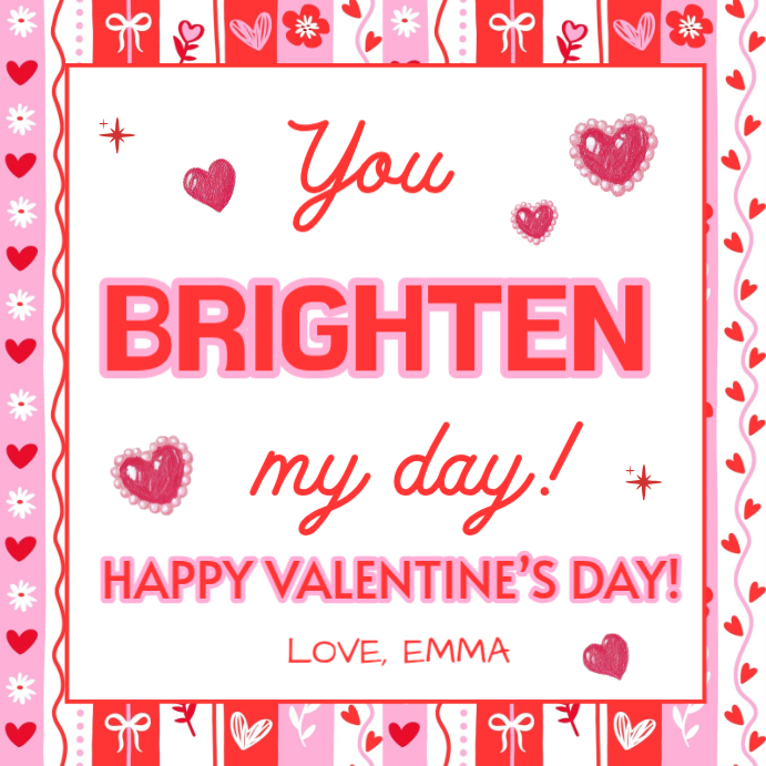 You Brighten My Day Valentine, You Brighten My Day Valentine's Day Gift ...