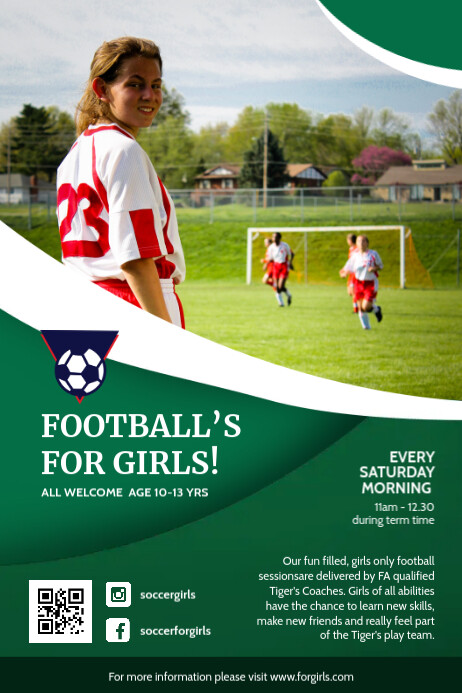 Copy of Young Women's Soccer Football Poster | PosterMyWall