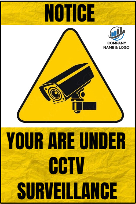 Your Are Under Cctv Surveillance Printable Sign Poster Poster Template ...