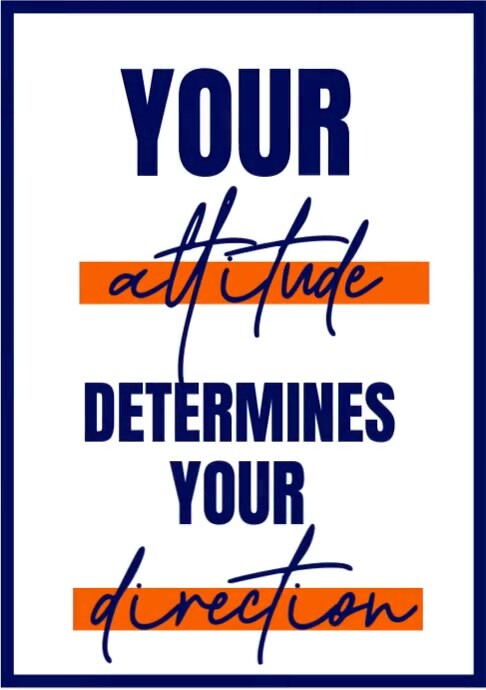 Plantilla de your attitude determines your direction positivity poster ...