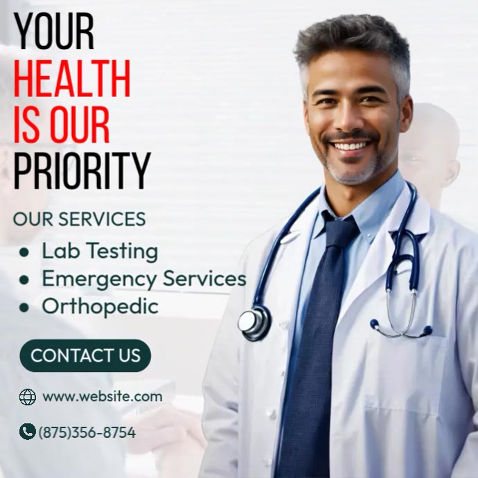 Your Health is our Priority Template | PosterMyWall