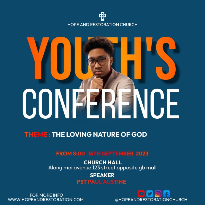 youth's conference Template | PosterMyWall
