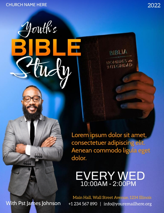 youth bible study Template | PosterMyWall